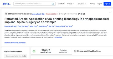 Retracted Article Application Of 3d Printing Technology In Orthopedic