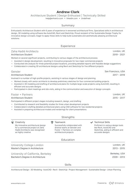 Architecture Babe Resume Examples Guide For