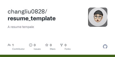 Github Changliu Resume Template A Resume Tempale