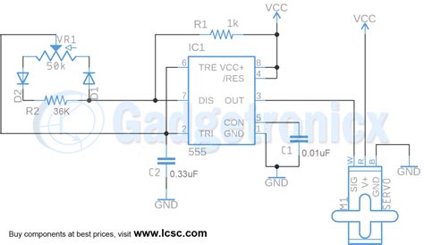 Servo Motor Control Using Ic 555 Gadgetronicx