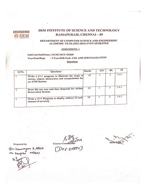 Oodp Assignment 1 Pdf