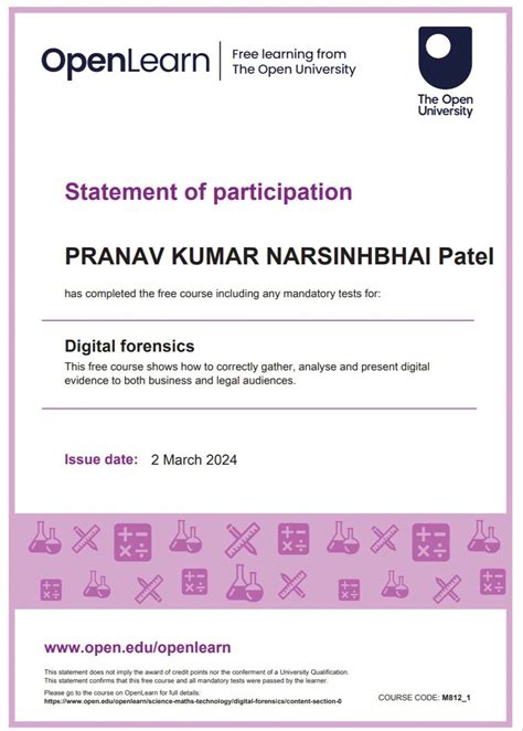 Pranav Patel On Linkedin Delighted To Announce The Achievement Of My Digital Forensics