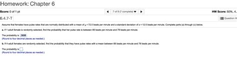 Solved Homework Chapter 6 Score 0 Of 1 Pt 7 Of 9 7