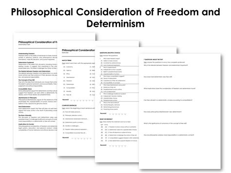 Philosophical Consideration Of Freedom And Determinism Made By Teachers