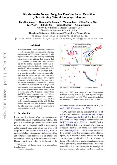 Pdf Discriminative Nearest Neighbor Few Shot Intent Detection By