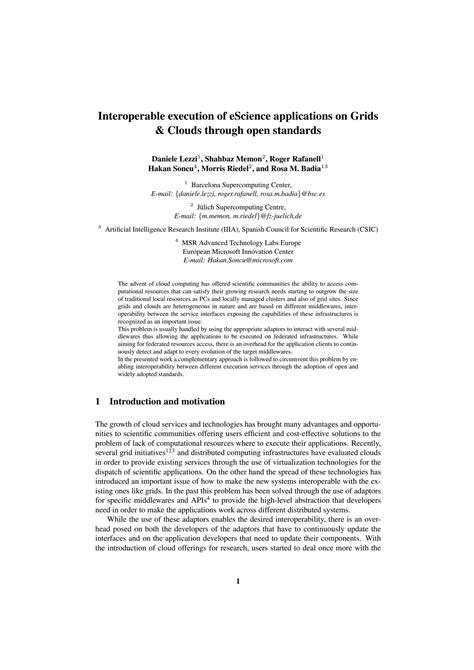 Solution Interoperable Execution Of Science Applications On Grids And