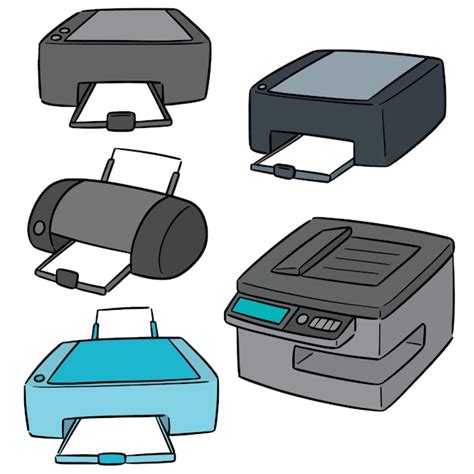 Premium Vector Vector Set Of Printer