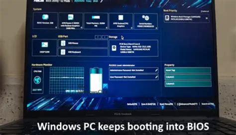 Windows Pc Keeps Booting Into Bios Fix
