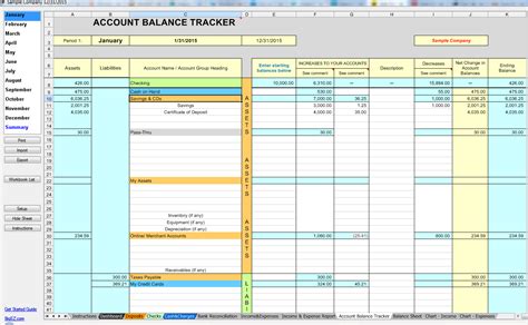 Bank Account Tracker Excel Alertkesil