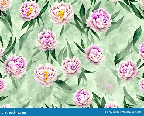 Floral Pattern Generative Ai Illustration Stock Illustration Illustration Of Leaf Generated