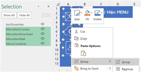 Cách Tạo Menu Chuyển động đẹp Trong Excel Sử Dụng Vba Học Excel Online Miễn Phí