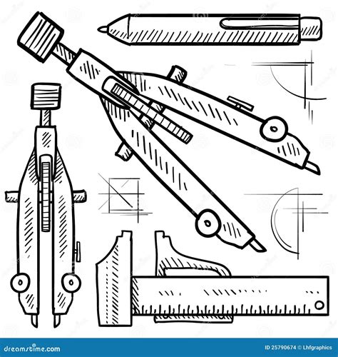 Drafting Tools Stock Illustrations 2528 Drafting Tools Stock