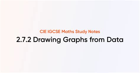 Drawing Graphs From Data 2 7 1 Cie Igcse Maths Tutorchase