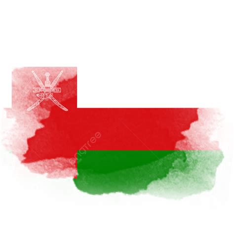 Oman Flag For National Day Water Color Oman Flag Water Color Png