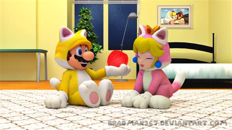 Cat Mario And Cat Peach Mario And Princess Peach Super Mario Art