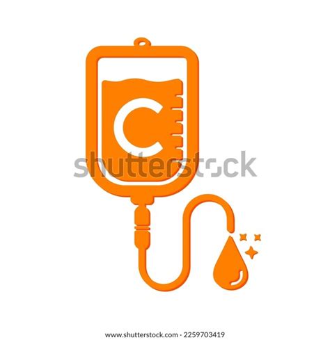 Vitamin C Drip Saline Bag Icon Stock Vector Royalty Free 2259703419