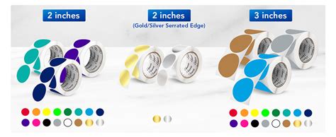 Variety 2 Inch Perco Perforated Round Dot Stickers