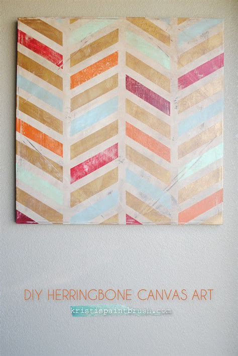 Diy Herringbone Canvas Art Herringbone Wall Art Diy Canvas Art Diy
