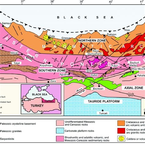 Location Map Showing The Main Tectonic Zones And Lithological Units Of