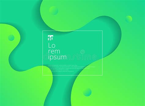 Abstract Wavy Geometric Dynamic 3d Green Background Trendy Gradient Fluid Shapes Composition