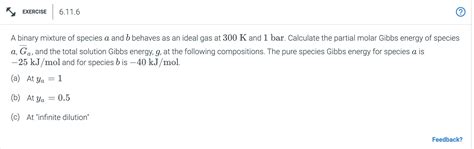 Solved A Binary Mixture Of Species A And B Behaves As An Chegg