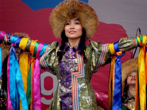 Khakass People Khakassian Female Folk Dancer Siberia Russia