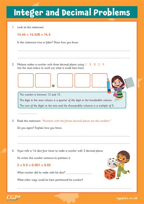 Numbers With Three Decimal Places Year 6 Cgp Plus