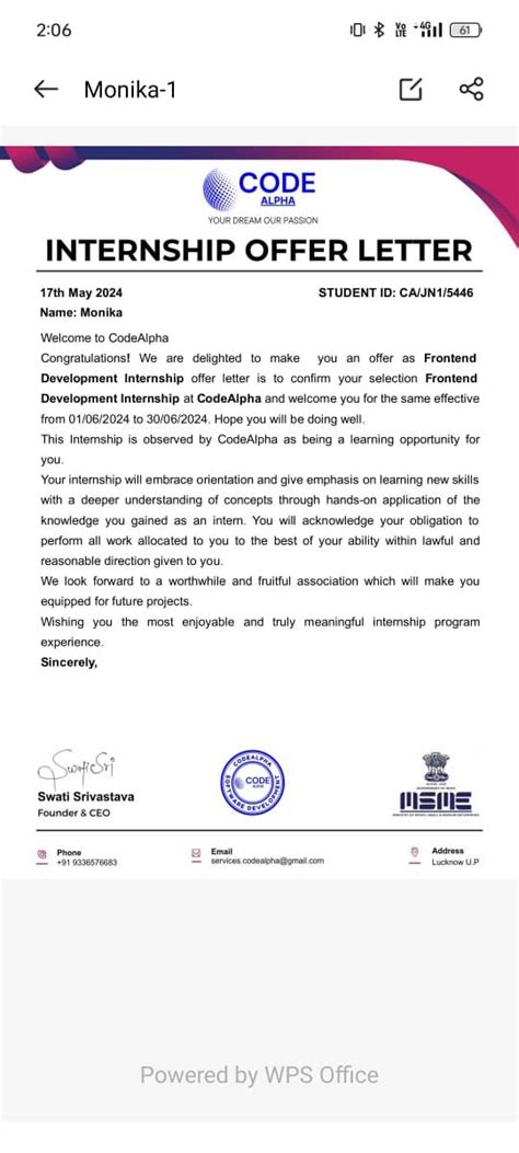 Monika Negi On Linkedin Codealpha Codealpha