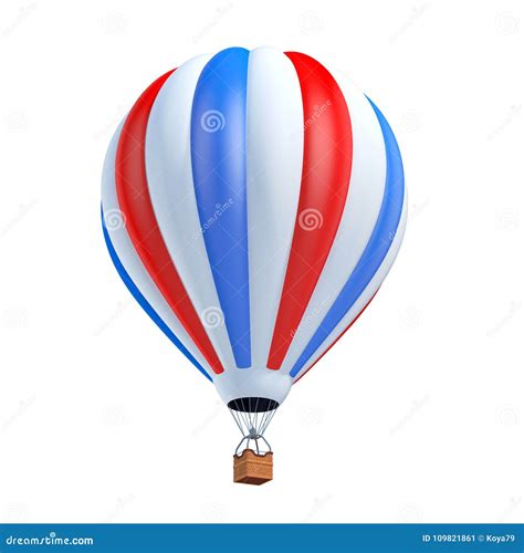 De Kleurrijke 3d Illustratie Van De Hete Luchtballon Stock Illustratie