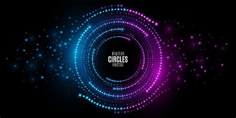 빛나는 점들의 디지털 서클 소용돌이 에너지로 사이버 공간으로 빅 데이터 시각화 네트워크에서 정보 입자의 붕괴 미래 지향적인 배경 검은색에 대한 스톡 벡터 아트 및 기타