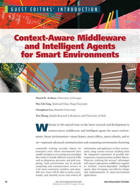 Pdf Context Aware Middleware And Intelligent Agents For Smart