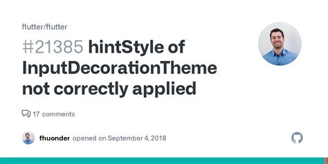 Hintstyle Of Inputdecorationtheme Not Correctly Applied · Issue 21385