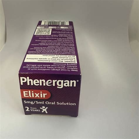Phenergan Elixir 5mg5ml Oral Solution 100ml Phenergan Elixir Syrup