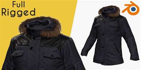 Coat Realistic 3d Rigged Blender Market