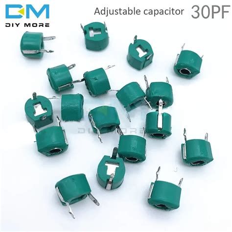 10pcs 6mm Trimmer Variable Ceramic Capacitor 3pf 5pf Adjustable