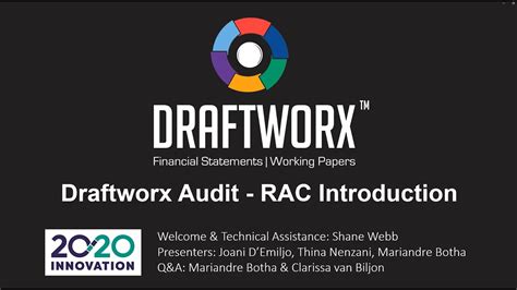 Draftworx Audit Rac Introduction 2025 Youtube
