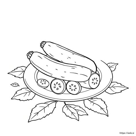 Printable Cucumber Coloring Page