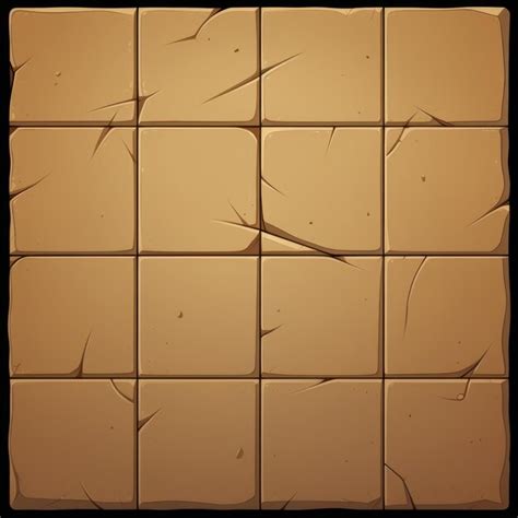 Square Tile Floor Cel Shading Bold Lines 2d Texture Premium Ai