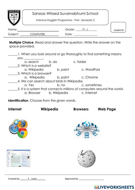 Internet Free Interactive Worksheets 1852703