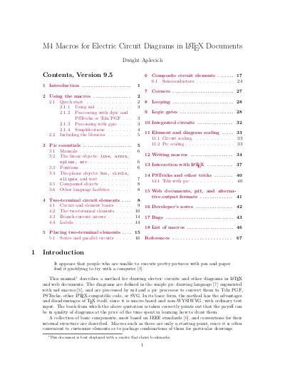 tikz with pic m4 macros for electric circuit diagrams in l a tex