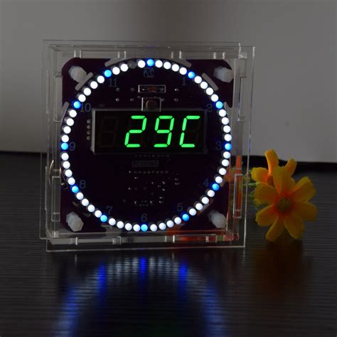 Geekcreit® Diy Ds1302 Light Control Rotation Led Electronic Clock Kit