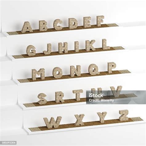 글꼴 3d 일러스트레이션 큰 글자 서 3차원 형태에 대한 스톡 사진 및 기타 이미지 3차원 형태 낱말 다중 색상 Istock