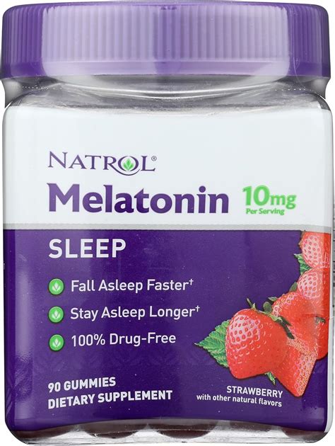 Natrol Melatonin 10mg Gummies 90 Ct Health And Household