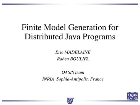 Ppt Finite Model Generation For Distributed Java Programs Powerpoint