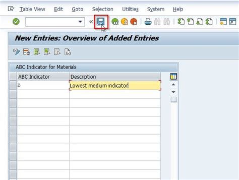 Define ABC Indicators In SAP