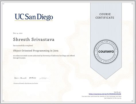 Shresth Srivastava On Linkedin Cousera Oops