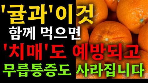 귤과 함께 먹으면 보약보다 좋은 음식3가지 골다공증에 좋은 꿀팁 요리법 3가지 귤 세척 방법귤과 상극의 궁음식3가지 만성 염증과 독소빼는법건강정보통