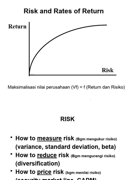 Risk Vs Return Pdf Financial Risk Diversification Finance