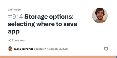 storage options selecting where to save app · issue 914 · emilk egui