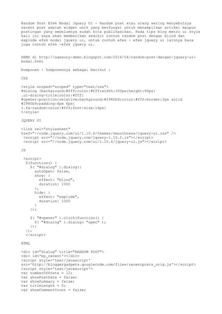 Random Post Efek Jquery Ui Pdf